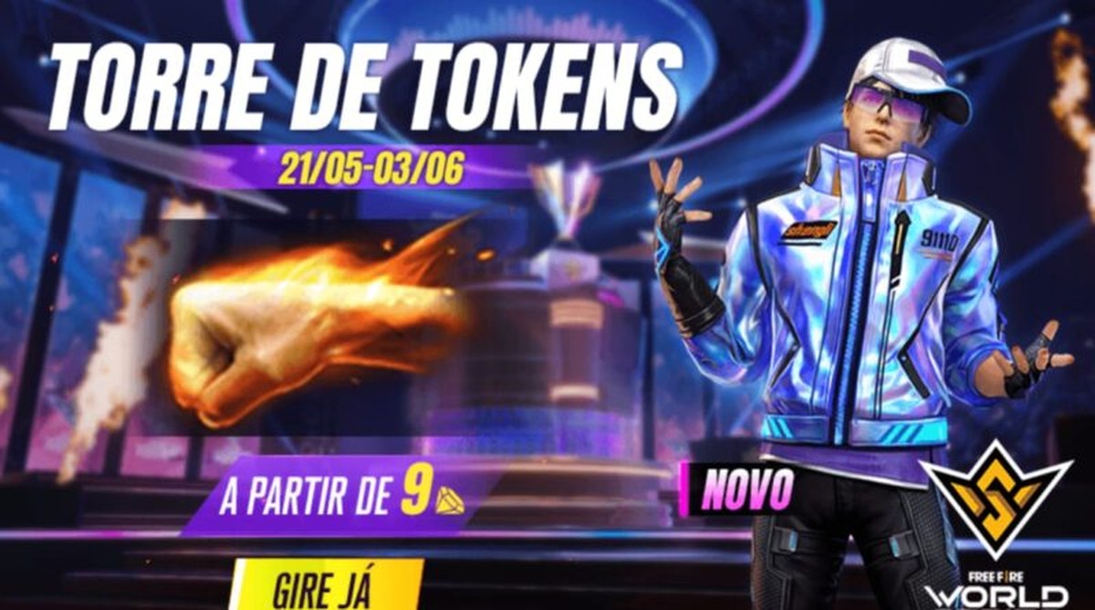 Mundial de Free Fire: Torre de Tokens inclui pacote temático | free fire | ge
