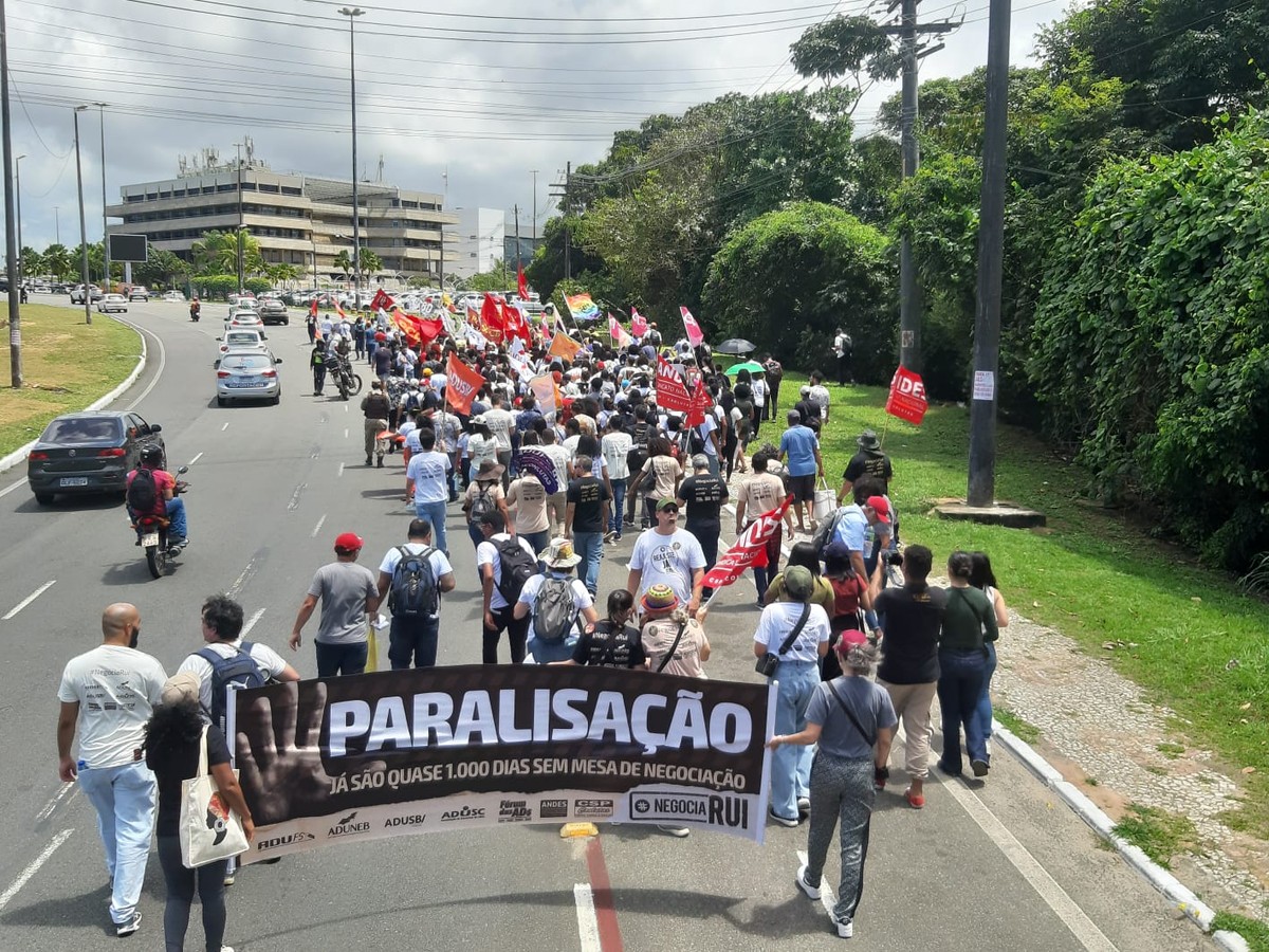 Professores de universidades e escolas da rede estadual realizam ...