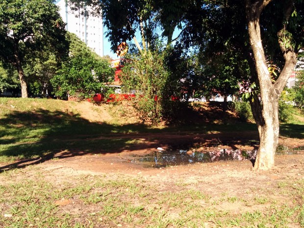 G1 - Água parada incomoda prudentinos que caminham no Parque do Povo ...