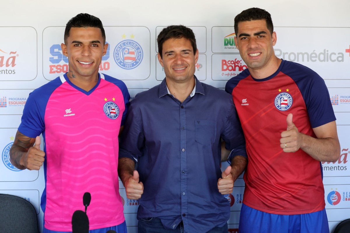 Bahia apresenta Xandão, que fala em substituir Tiago: "Responsabilidade ...