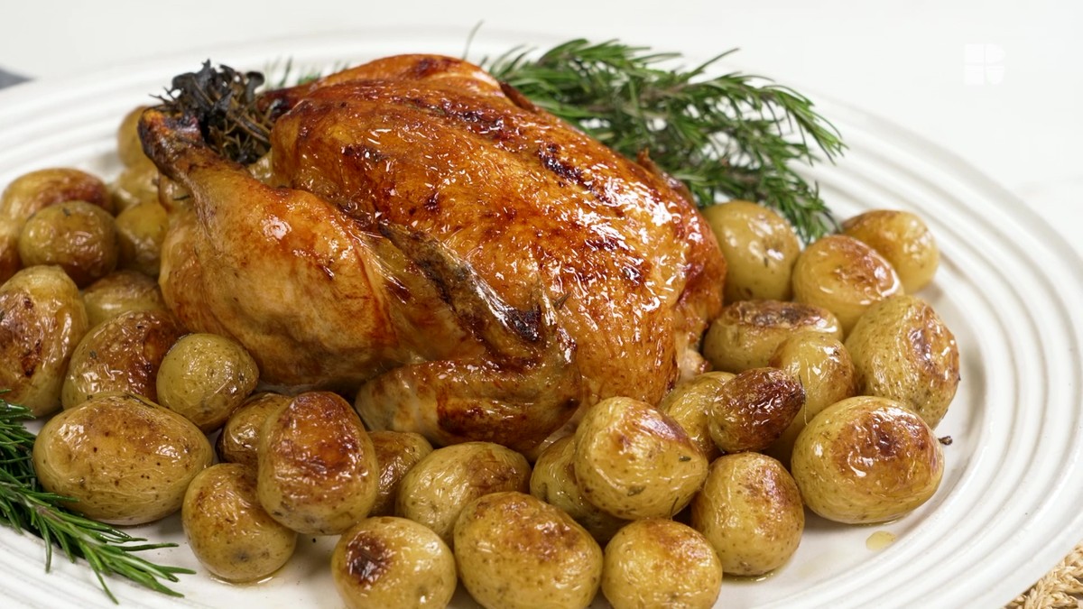 Frango assado | Aves | Receitas