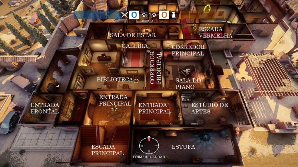 Mansão no Rainbow Six Siege: veja lugares e pontos de referencia do ...