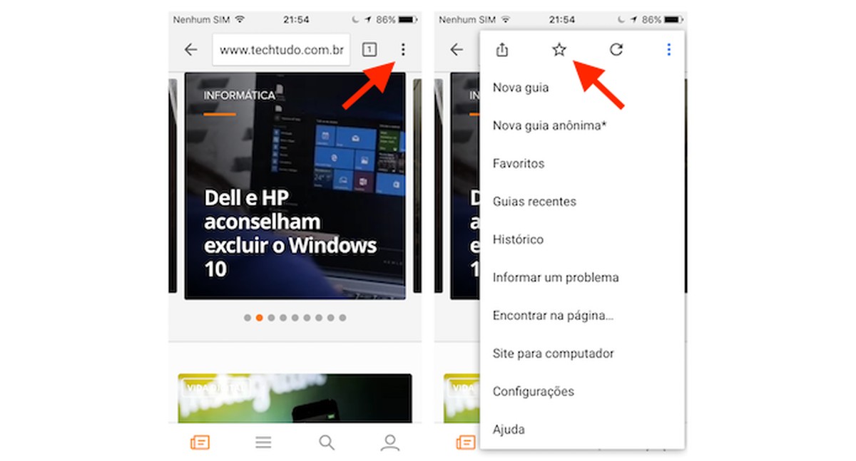 Como salvar sites favoritos no Chrome para celular (Android e iPhone ...