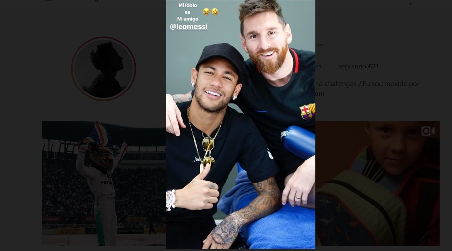 Após visitar o Barça, Neymar posta ao lado de Messi: "Meu ídolo é meu ...