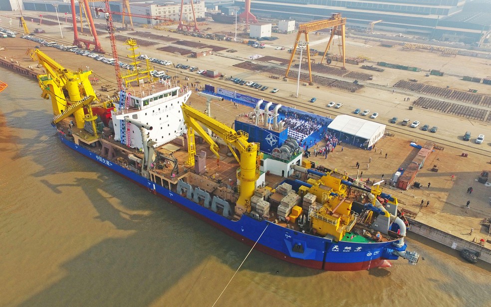 O navio chinês 'criador de ilhas' que pode mudar o mapa do sudeste da ...