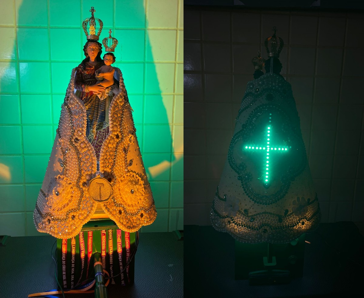 Círio de Nazaré: Devoto revela imagem com manto iluminado que levará ...