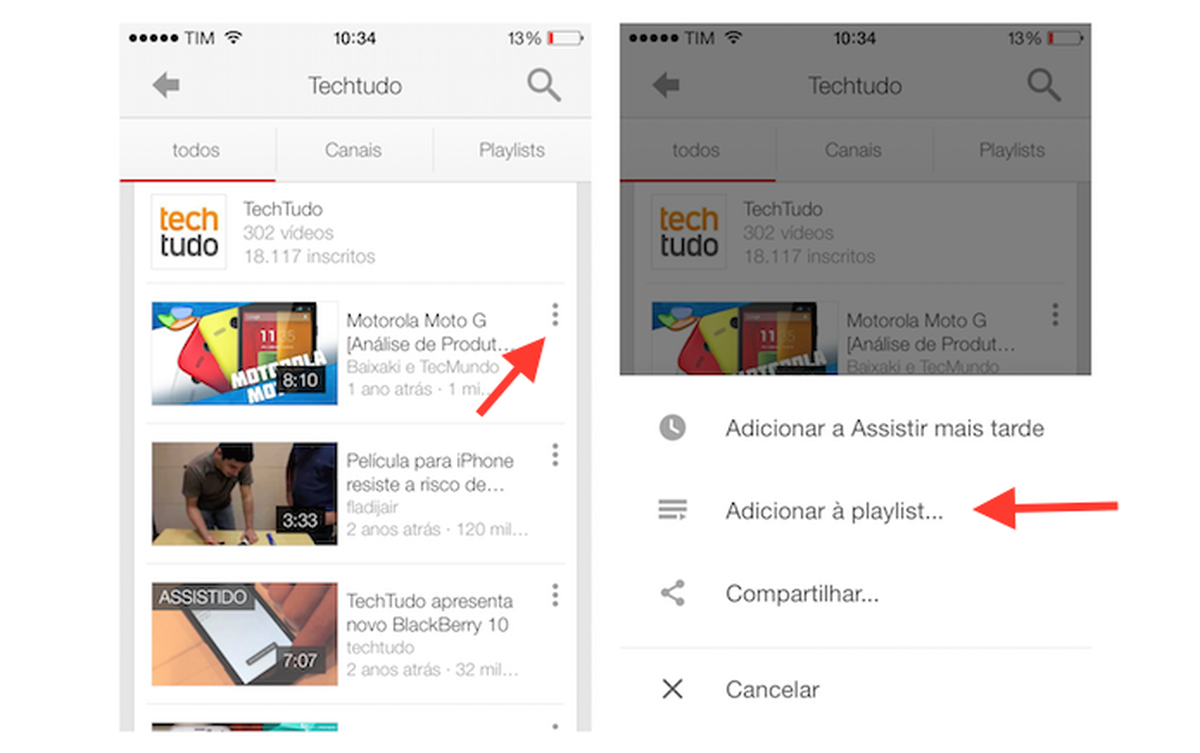 Como Criar Uma Playlist No YouTube Pelo Celular Dicas E Tutoriais TechTudo