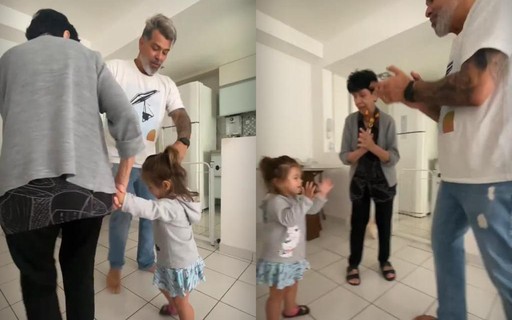 Mauricio Mattar encanta fãs ao brincar com sua mãe e a filha, de 1 ano ...