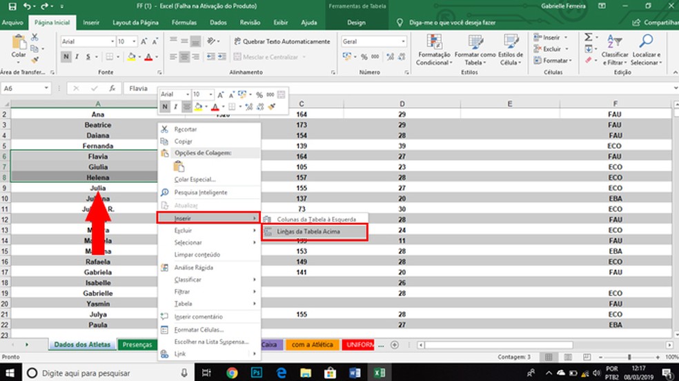 Como inserir linha no Excel | Produtividade | TechTudo