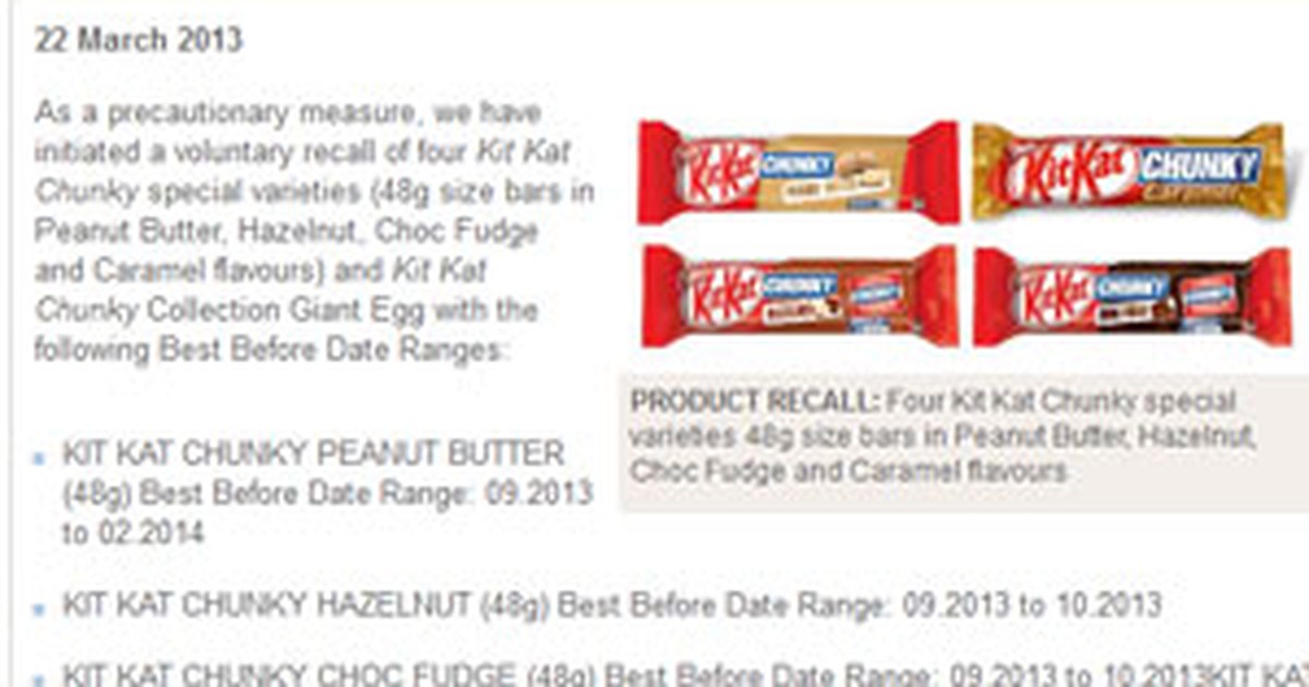 Economia - Nestlé faz recall de chocolates Kit Kat no Reino Unido e em ...