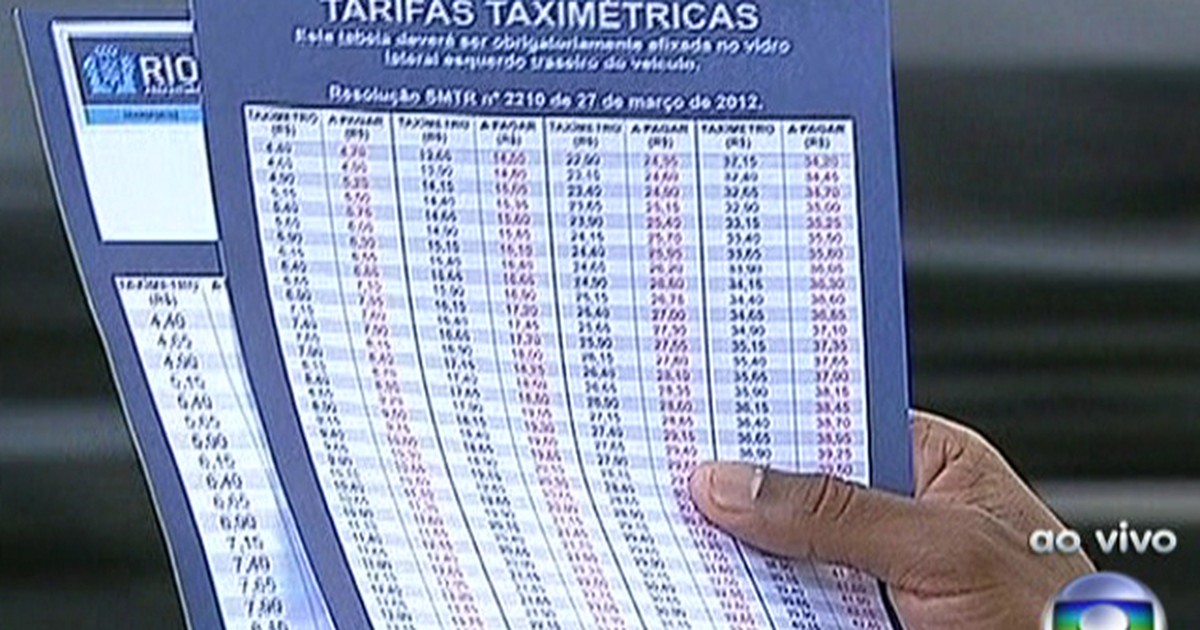 G1 - Tabelas com novas tarifas de táxis começam a ser distribuídas na ...
