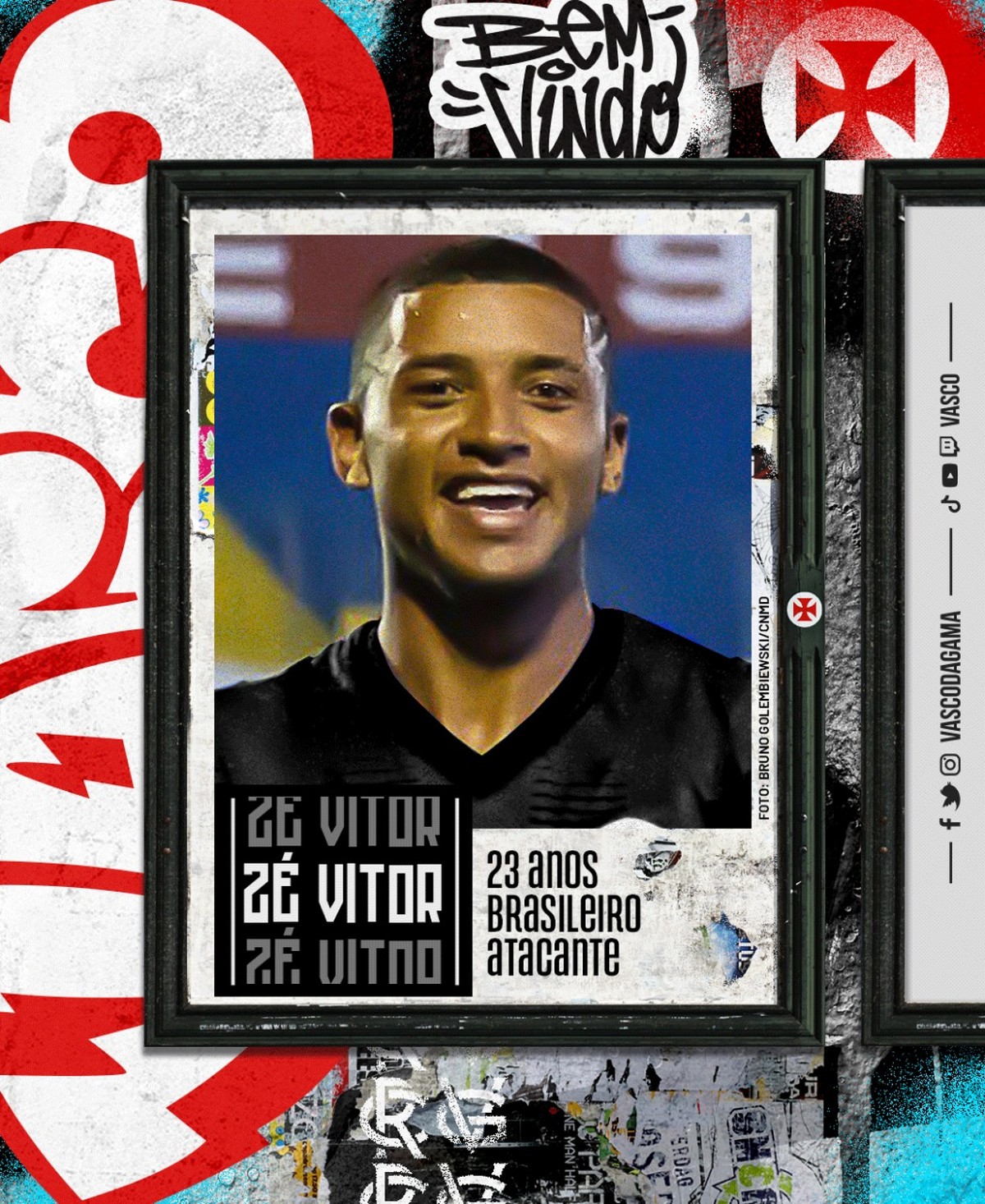 Vasco anuncia a contratação do atacante Zé Vitor | vasco | ge