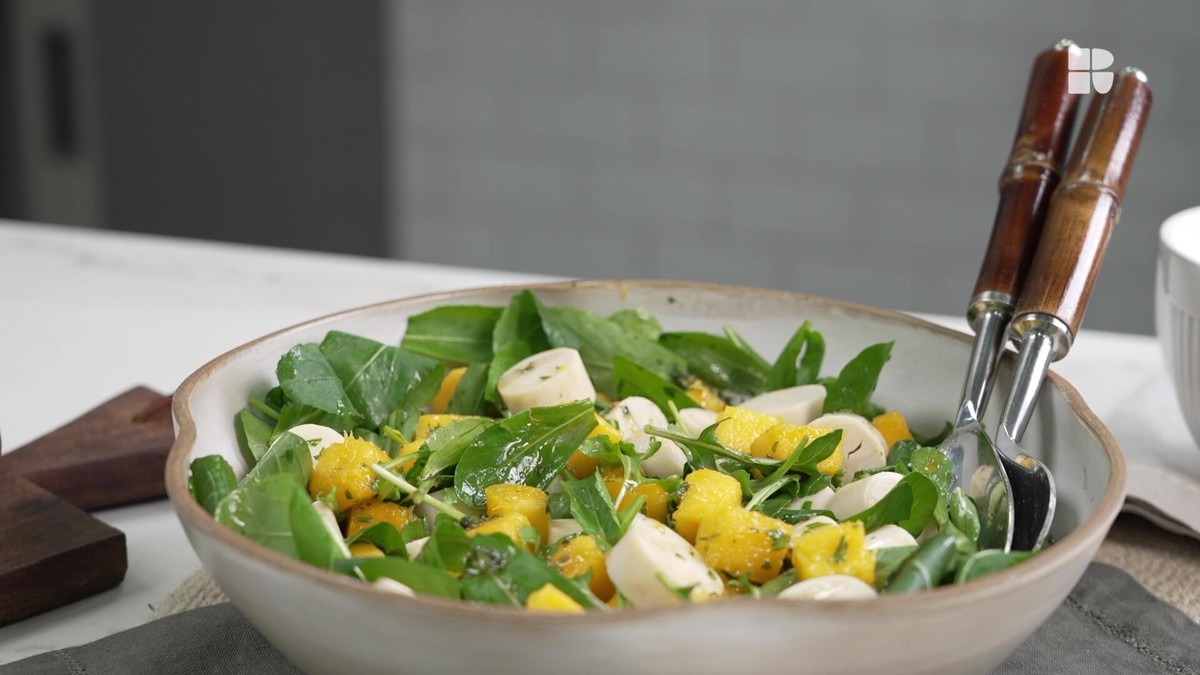 Salada de manga com palmito | Receitas