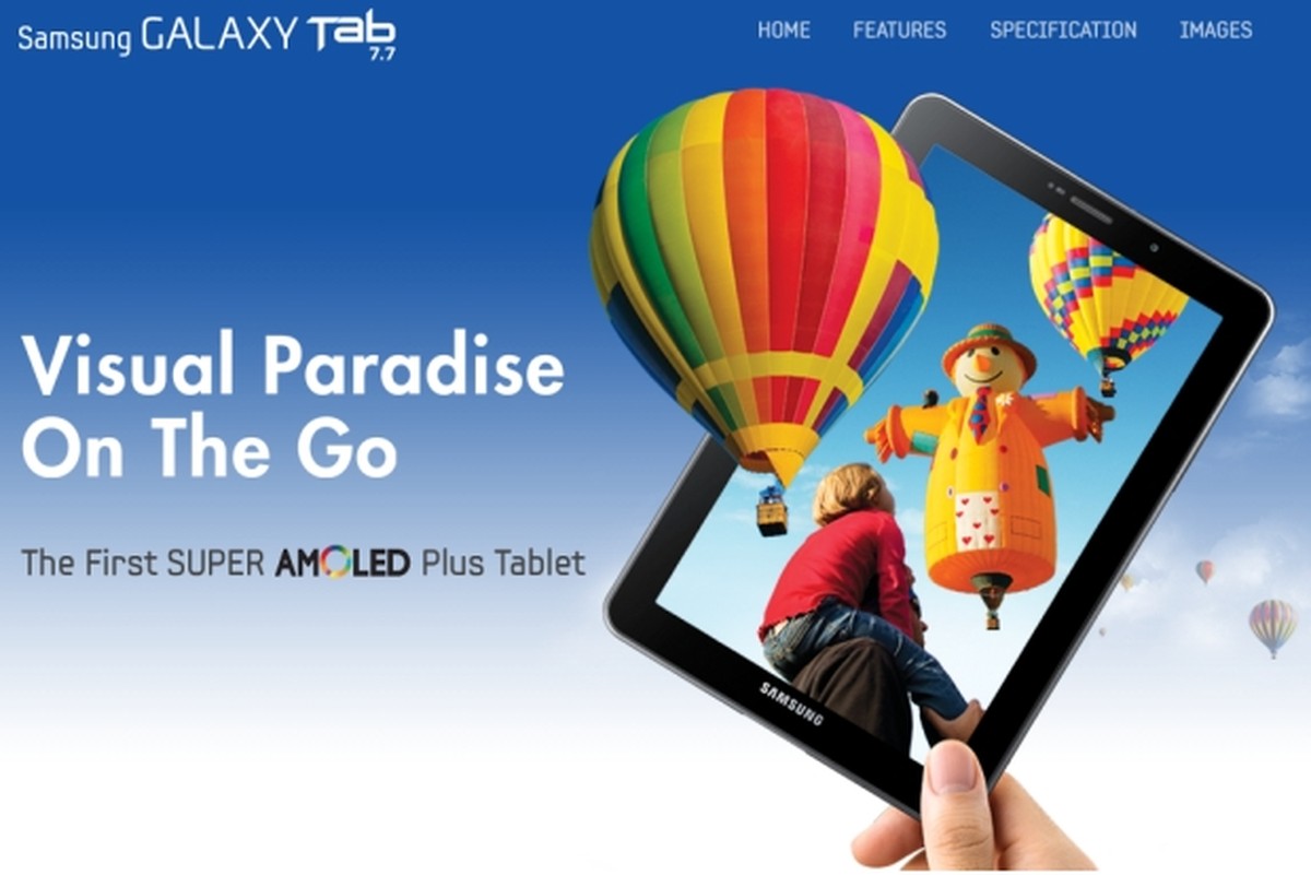 Samsung Galaxy Tab 7.7 ressurge com sua tela Super AMOLED Plus ...