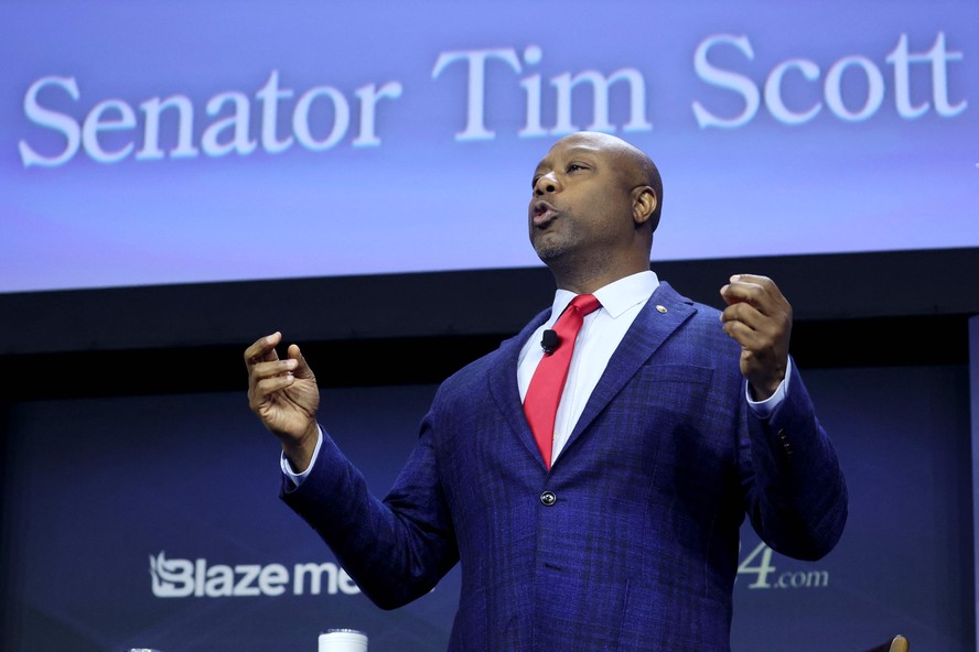 Único senador negro do Partido Republicano, Tim Scott cresce nas ...