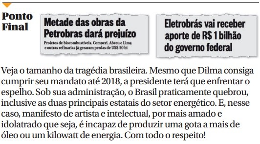Ponto final: Tragédia brasileira | Ancelmo - O Globo