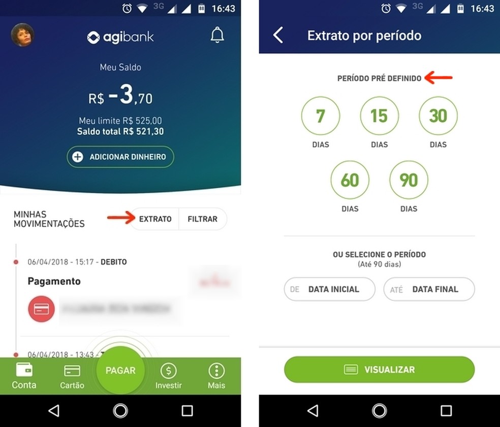 Como tirar extrato de uma conta no Agibank | Bancos digitais | TechTudo