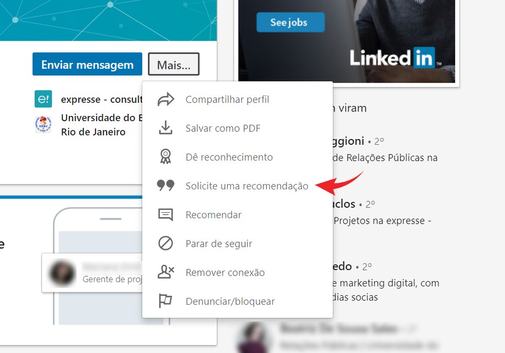 Exemplo De Boa Recomendação No Linkedin Novo Exemplo