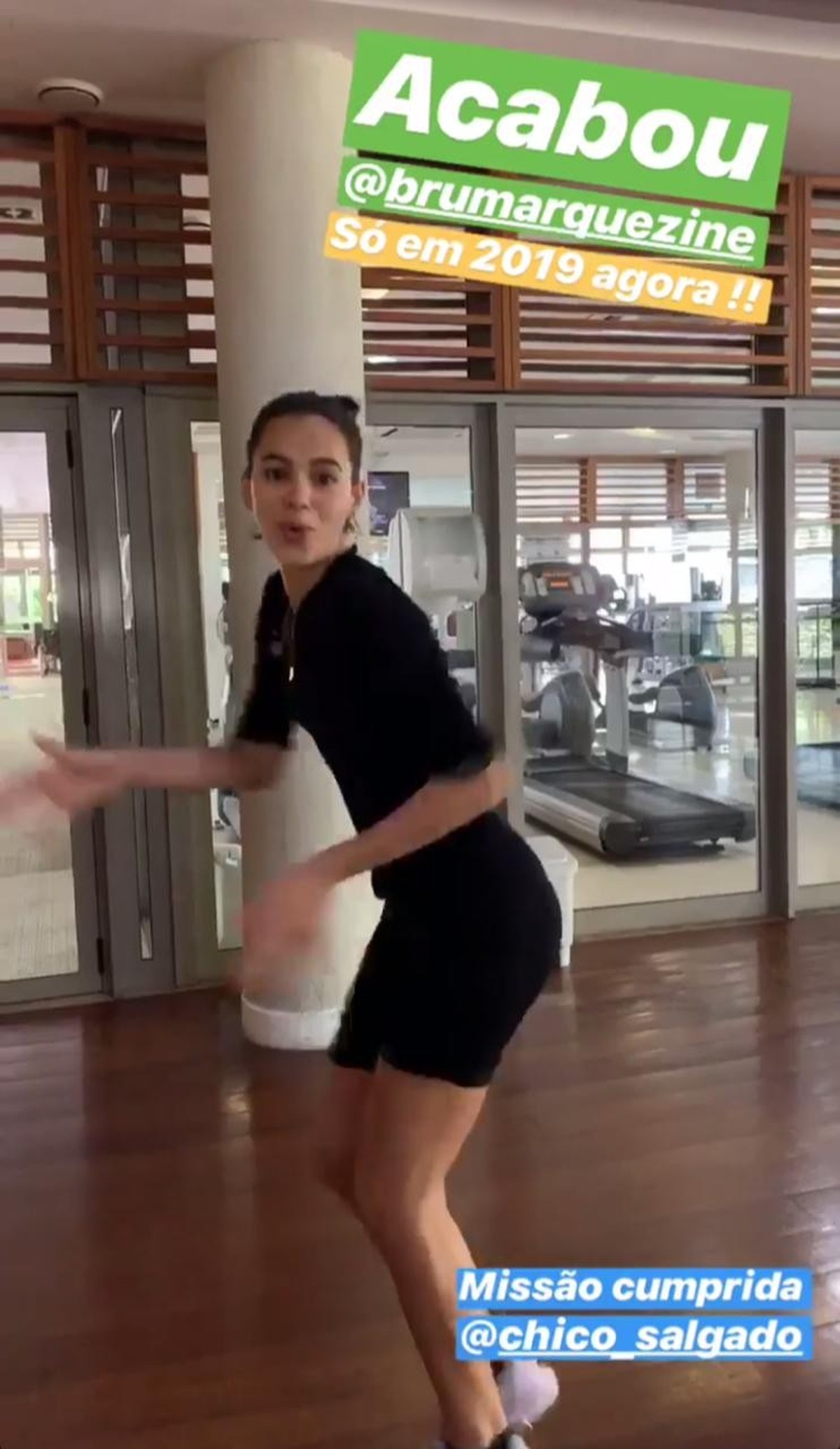 Bruna Marquezine faz dancinha para comemorar último treino do ano ...