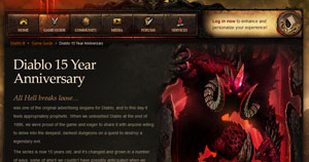 G1 - Blizzard lança site em comemoração aos 15 anos da série 'Diablo ...