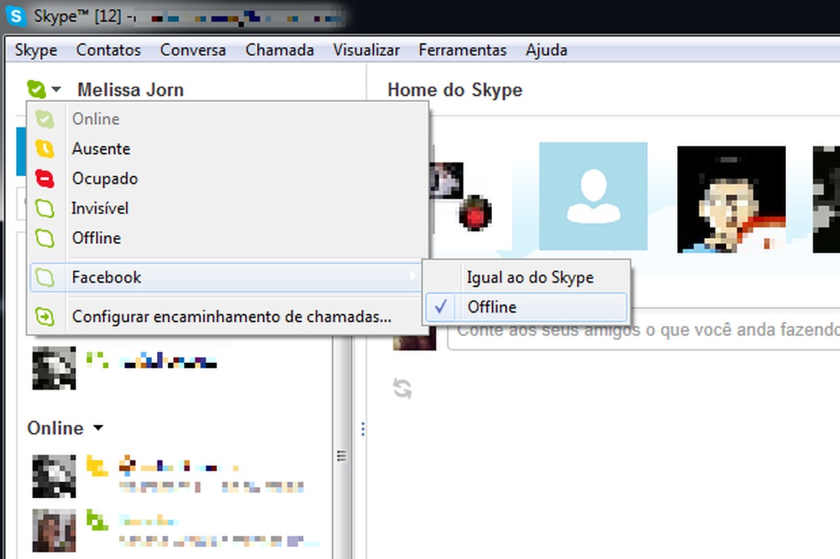 Como ficar offline no Skype para os seus contatos do Facebook | Dicas e ...
