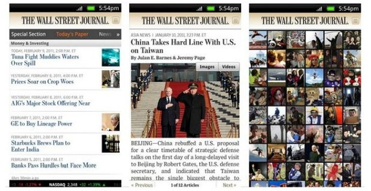 The Wall Street Journal lança app para Android | Notícias | TechTudo