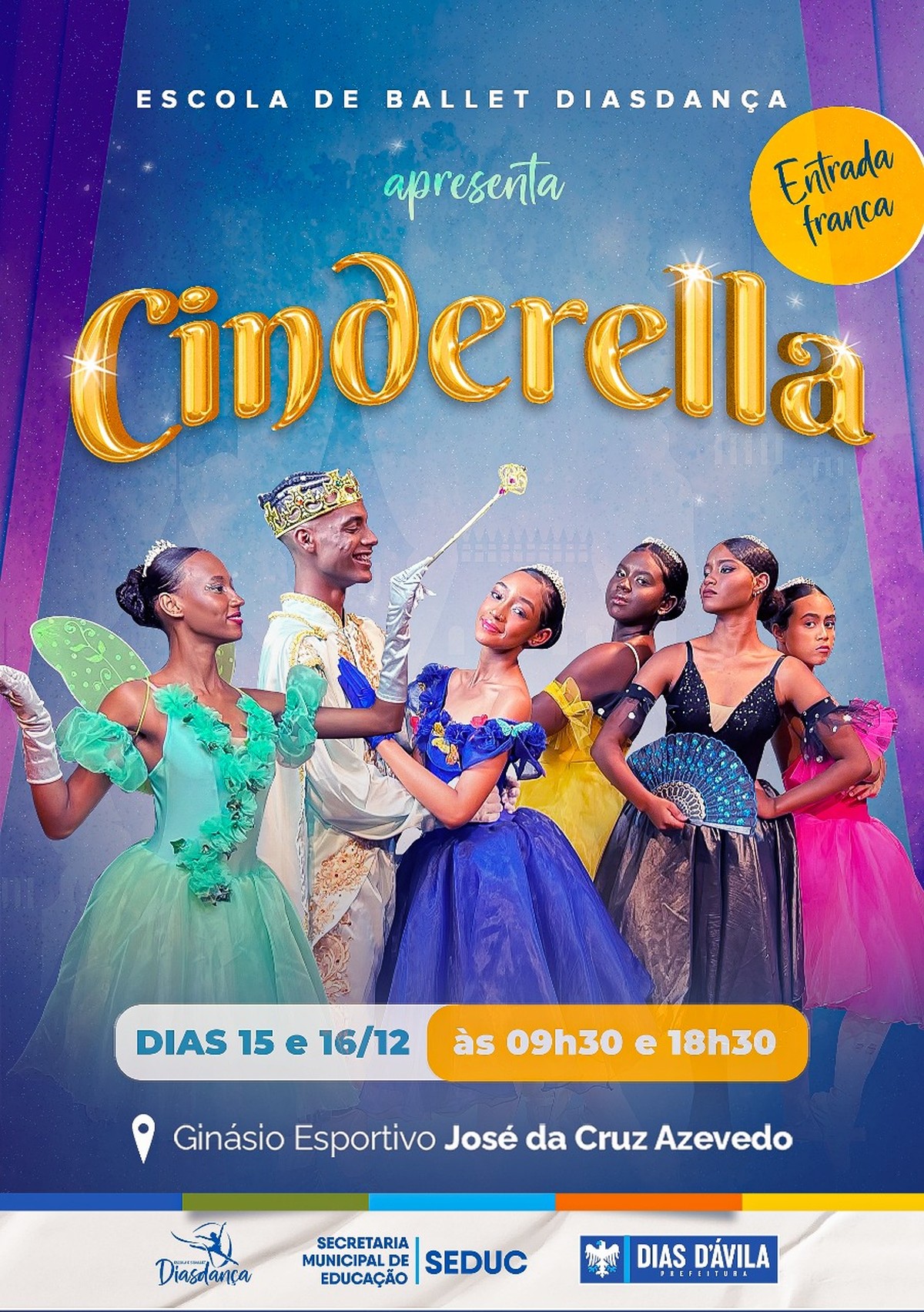É de graça: Escola de Balé Diasdança apresenta Cinderella nos dias 15 e ...