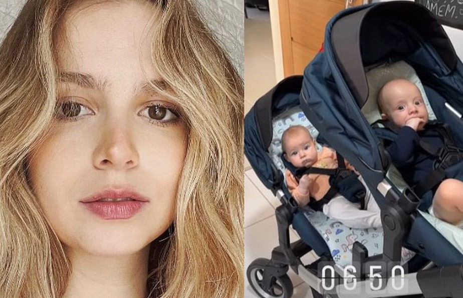 Isa Scherer encanta a web ao mostrar gêmeos enquanto cozinha ...