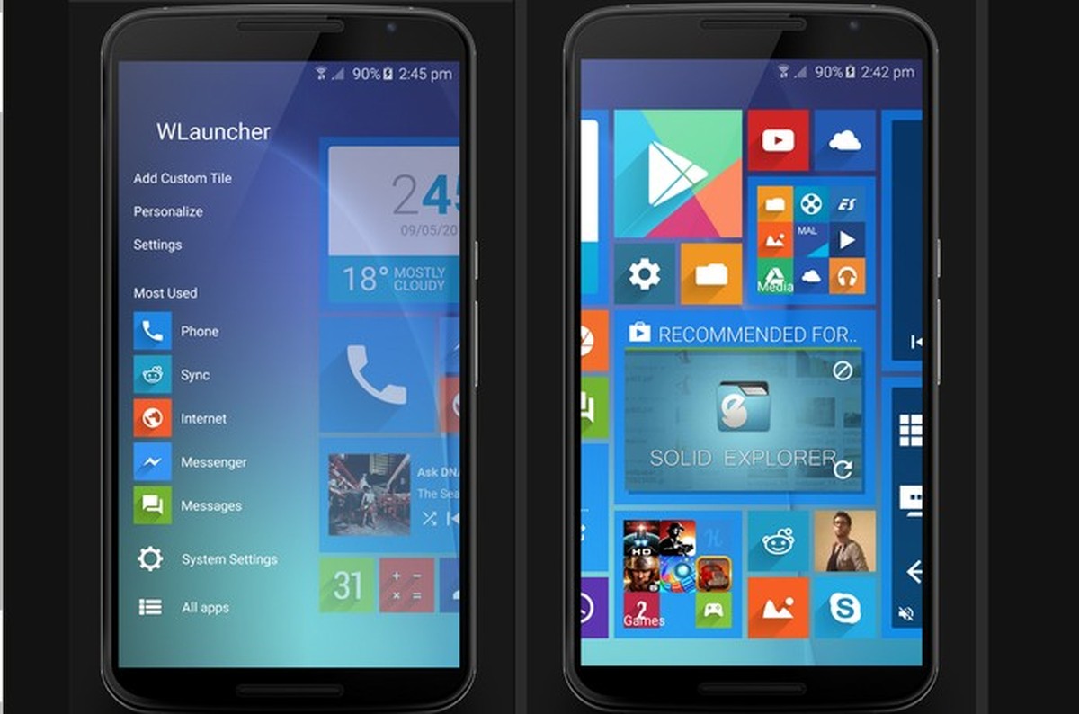 WLauncher promete deixar Android com interface e funções do Windows ...