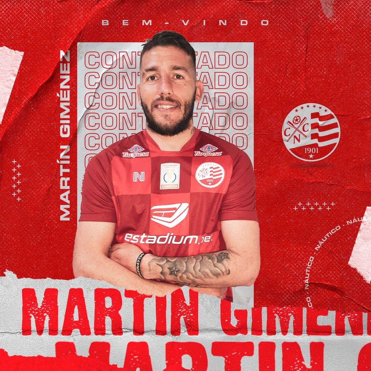 Náutico contrata atacante argentino Martín Giménez, revelado pelo River ...
