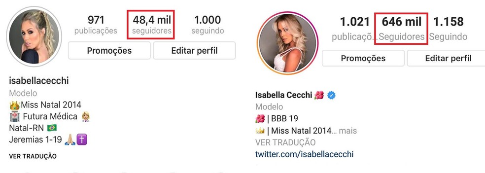 Isabella, do BBB19, ganha mais de 600 mil seguidores em rede social ...