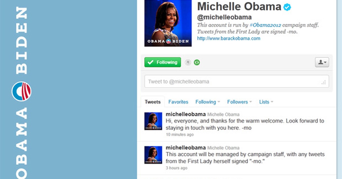 G1 - Michelle Obama inaugura conta no Twitter para ajudar na campanha ...