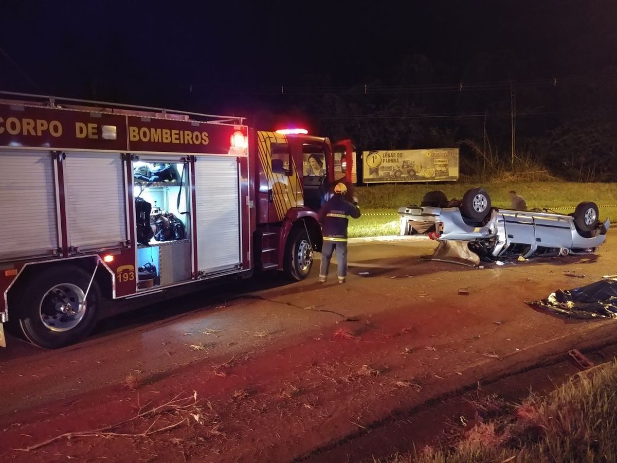 Capotamento deixa um morto e dois feridos na BR-487, perto de Campo Mourão | Norte e Noroeste | G1