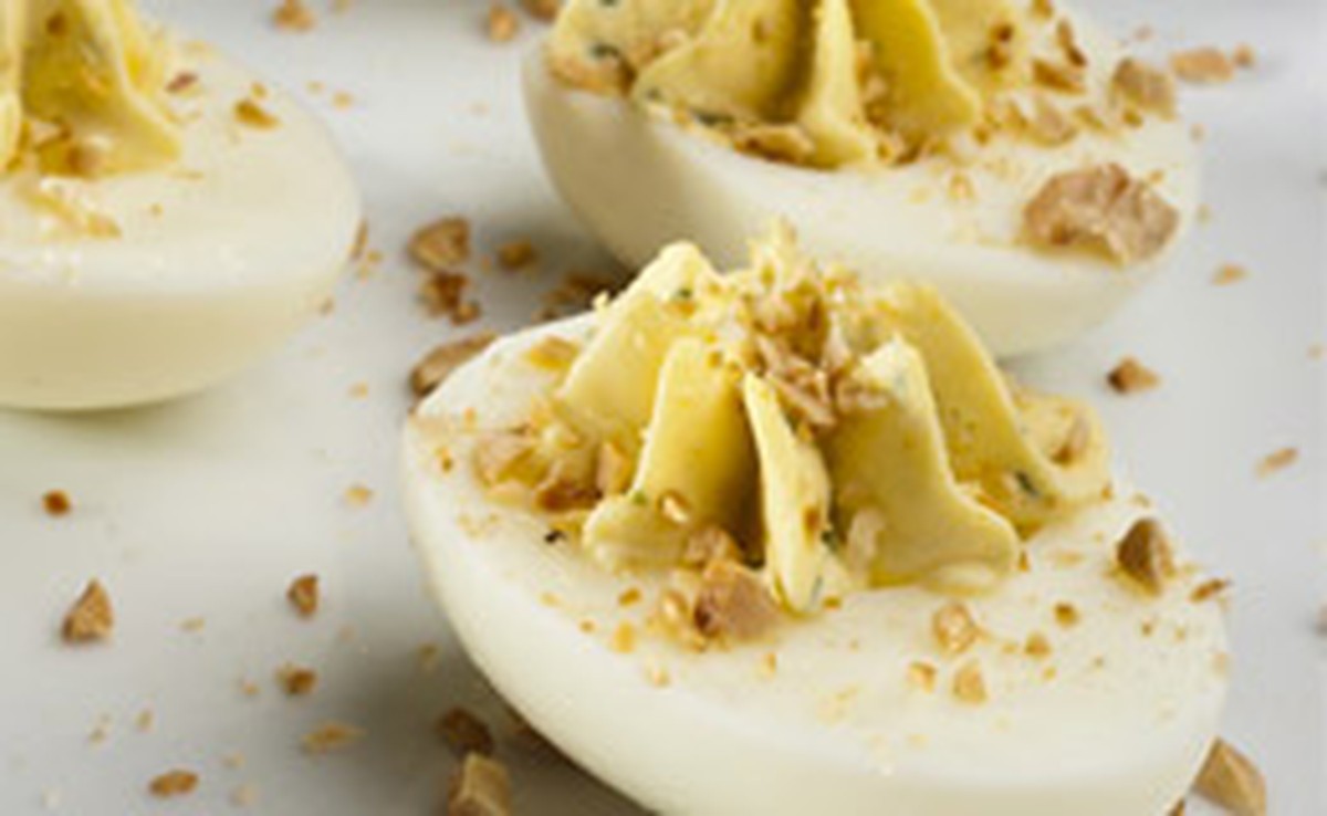 Ovos recheados com cream cheese | Cozinhaterapia | Receitas