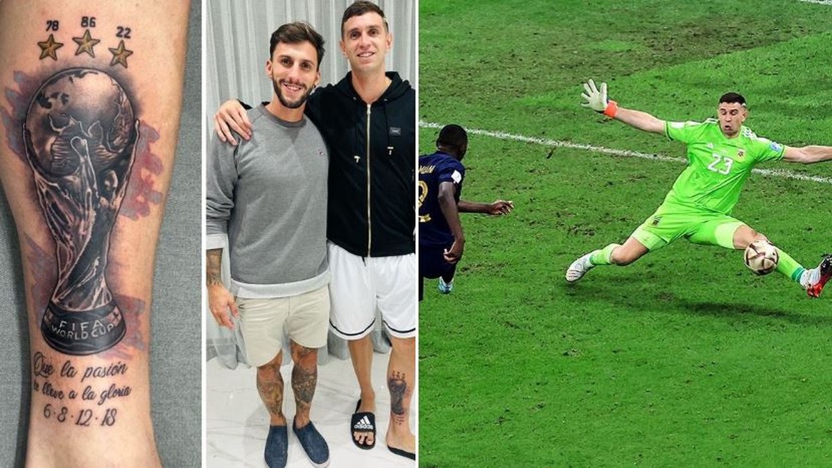 Emiliano Martinez tatua taça da Copa no exato local onde fez defesa ...