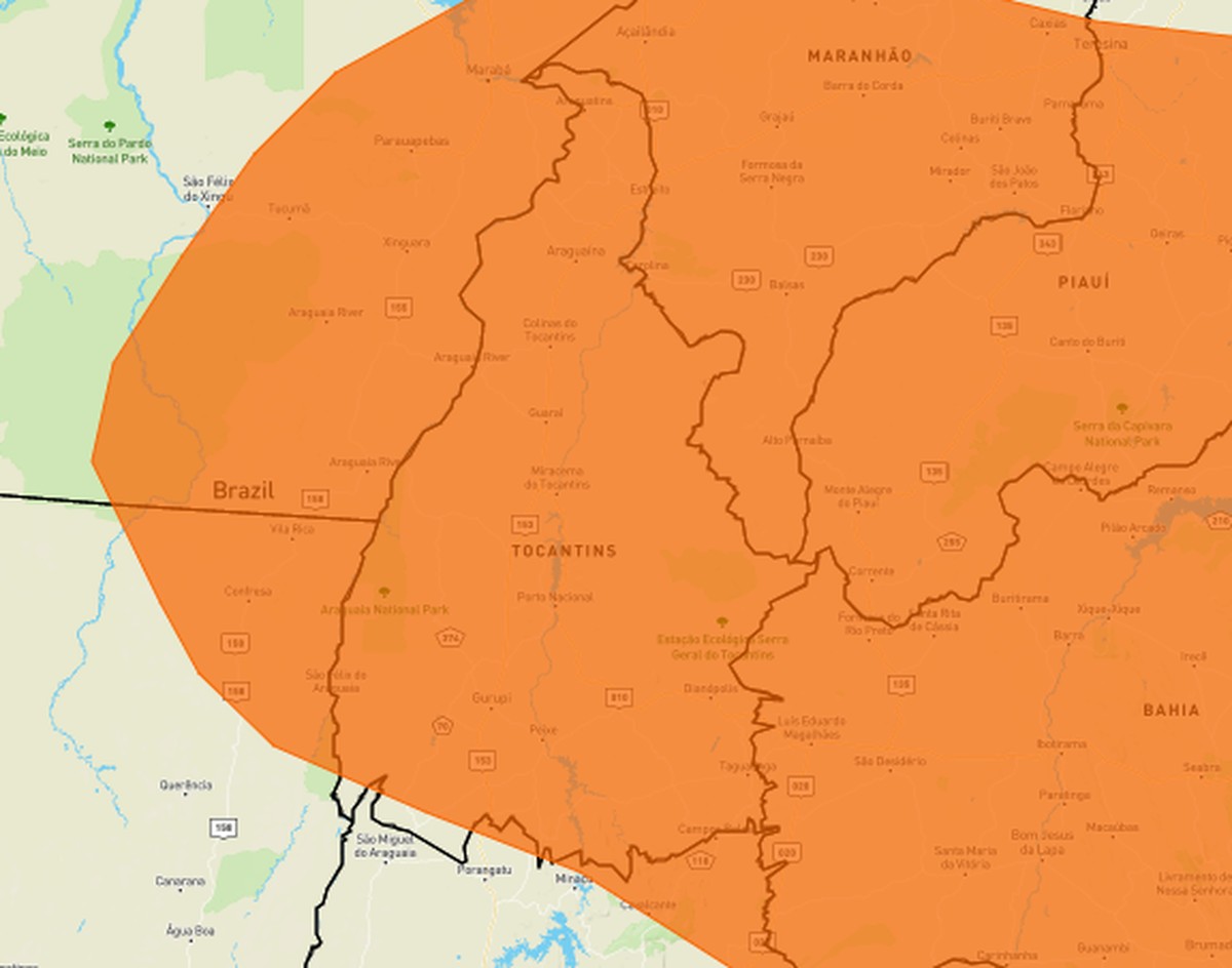 Tocantins está sob novo alerta de chuvas intensas do Inmet nesta terça ...