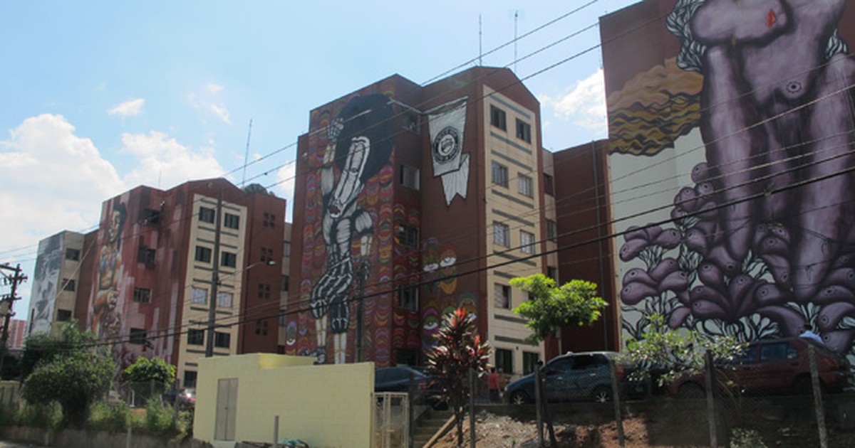 G1 - Nomes de moradores compõem grafite de prédio na Zona Norte de SP ...