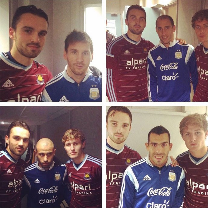 Atleta do West Ham encontra seleção argentina: "Nunca irei esquecer ...