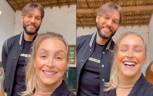 Lucas Lucco ensina "mineirês" à Carla Diaz nos bastidores do filme ...