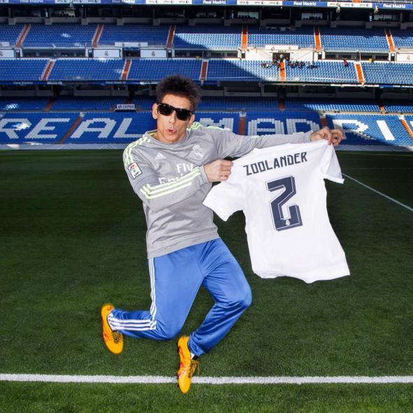 Ator Ben Stiller faz ação para promover novo filme no Santiago Bernabéu ...