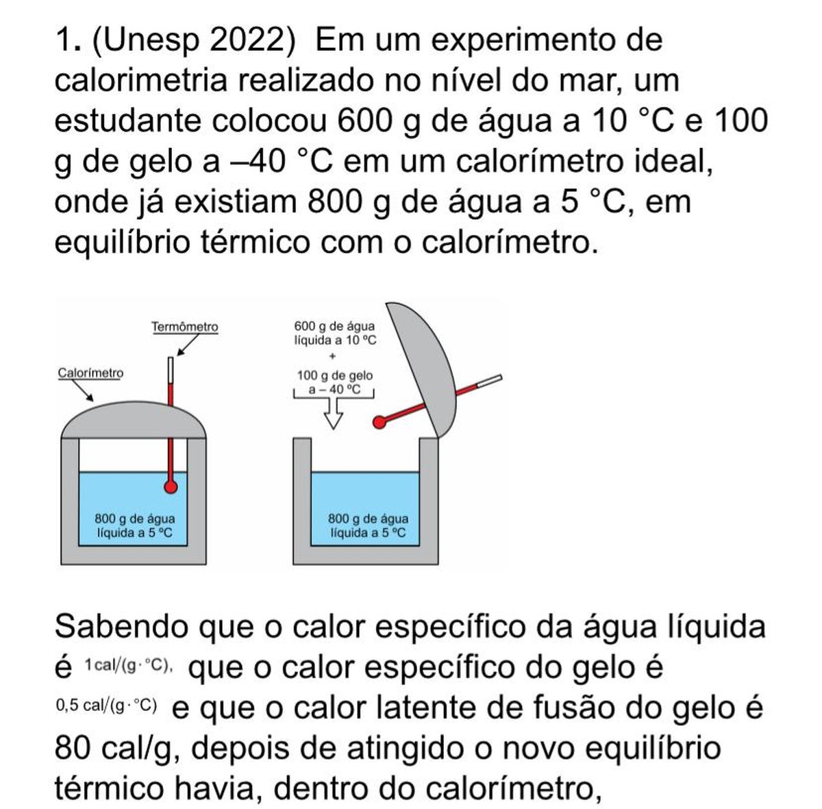 Enem 2022: simulado de física apresenta questões sobre calorimetria ...