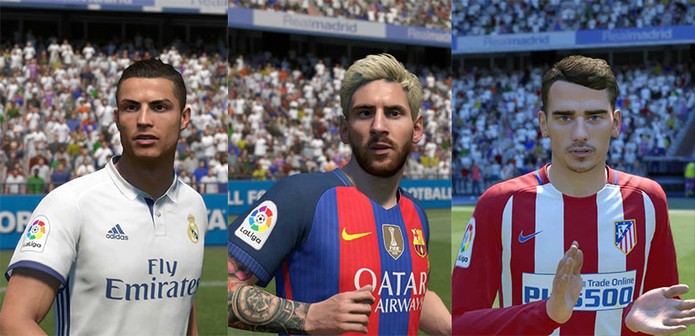 Ronaldo, Messi e Griezmann: veja a comparação em Fifa 17 e PES 2017 ...