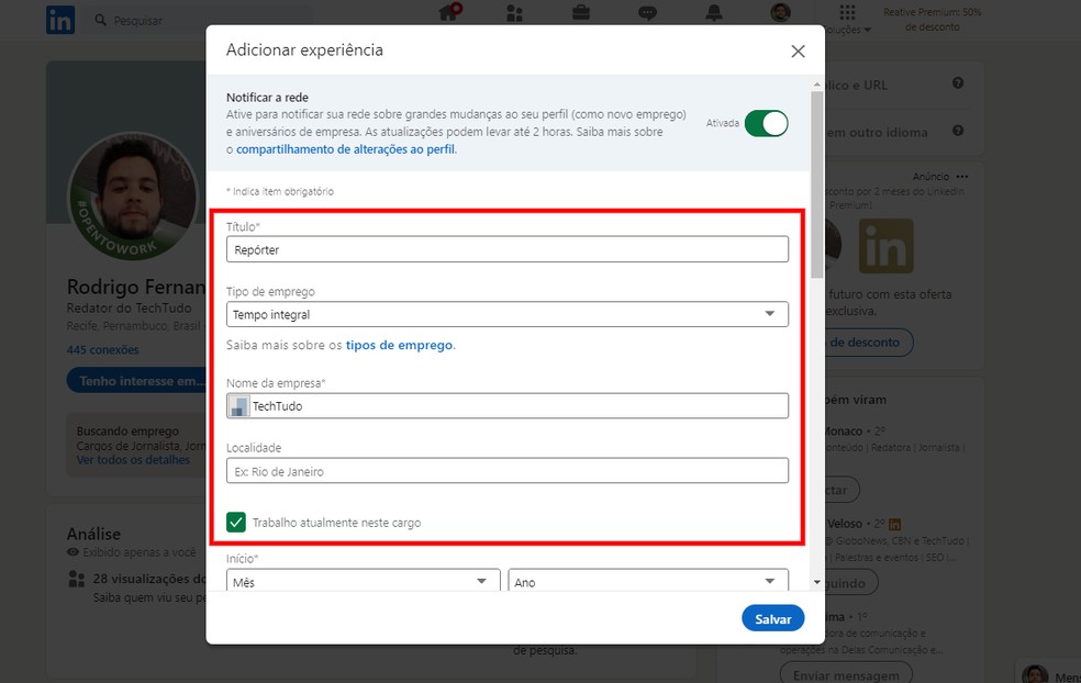 Texto Para Novo Cargo Linkedin - BRAINCP