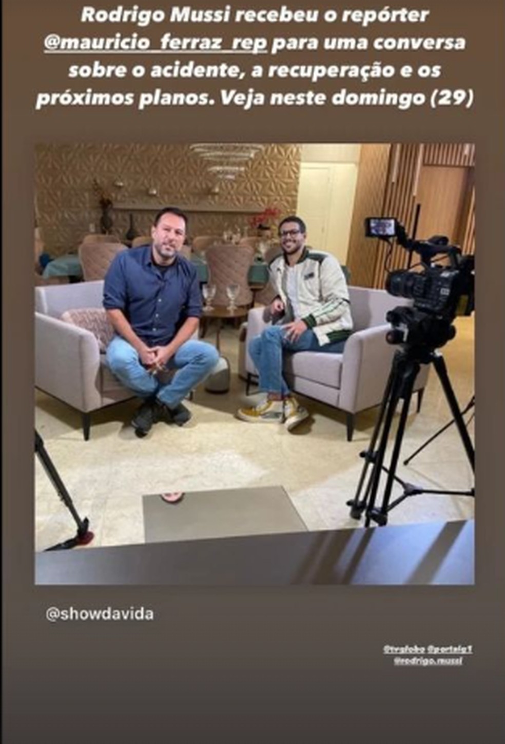 Ex-BBB Rodrigo Mussi aparece pela primeira vez desde acidente, que ...