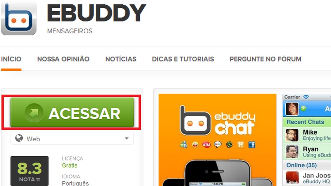 eBuddy | Software | TechTudo