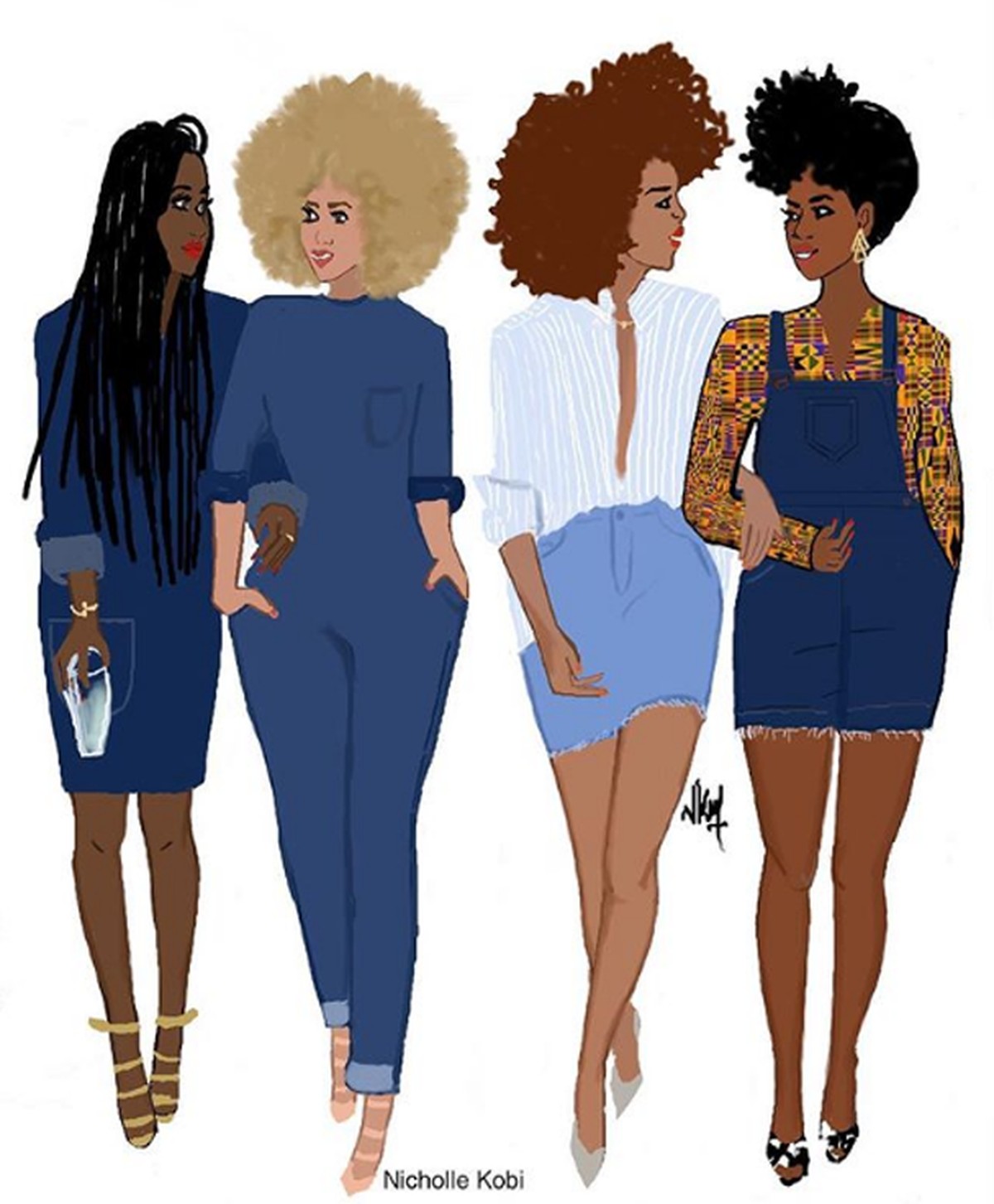 Nicholle Kobi faz ilustrações poderosas de mulheres negras | Trending ...
