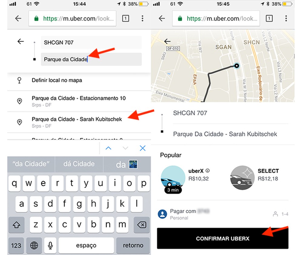 Como pedir uma corrida na Uber sem ter o app no celular | Produtividade ...