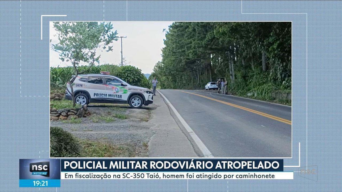 Policial é atropelado por caminhonete durante fiscalização em SC ...