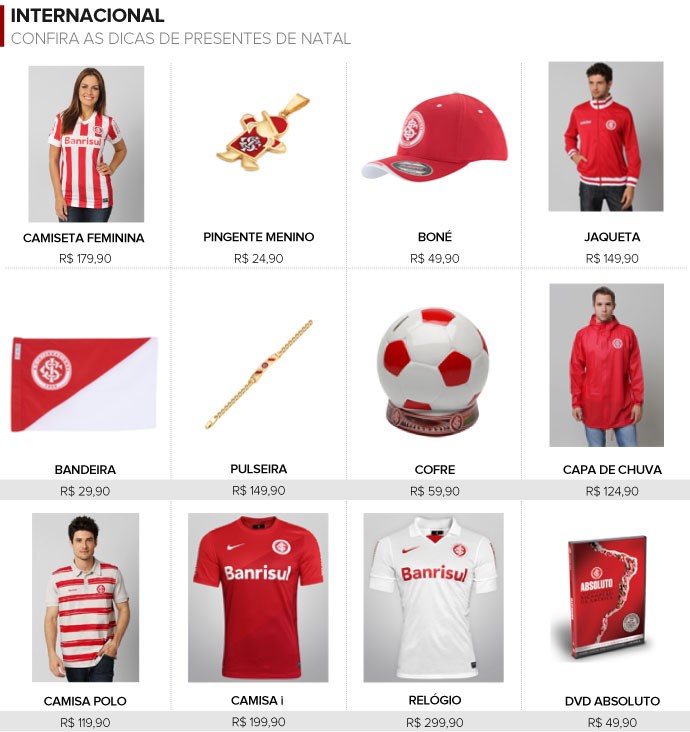 Opções para o Natal: camisa polo e jaqueta para os colorados ...