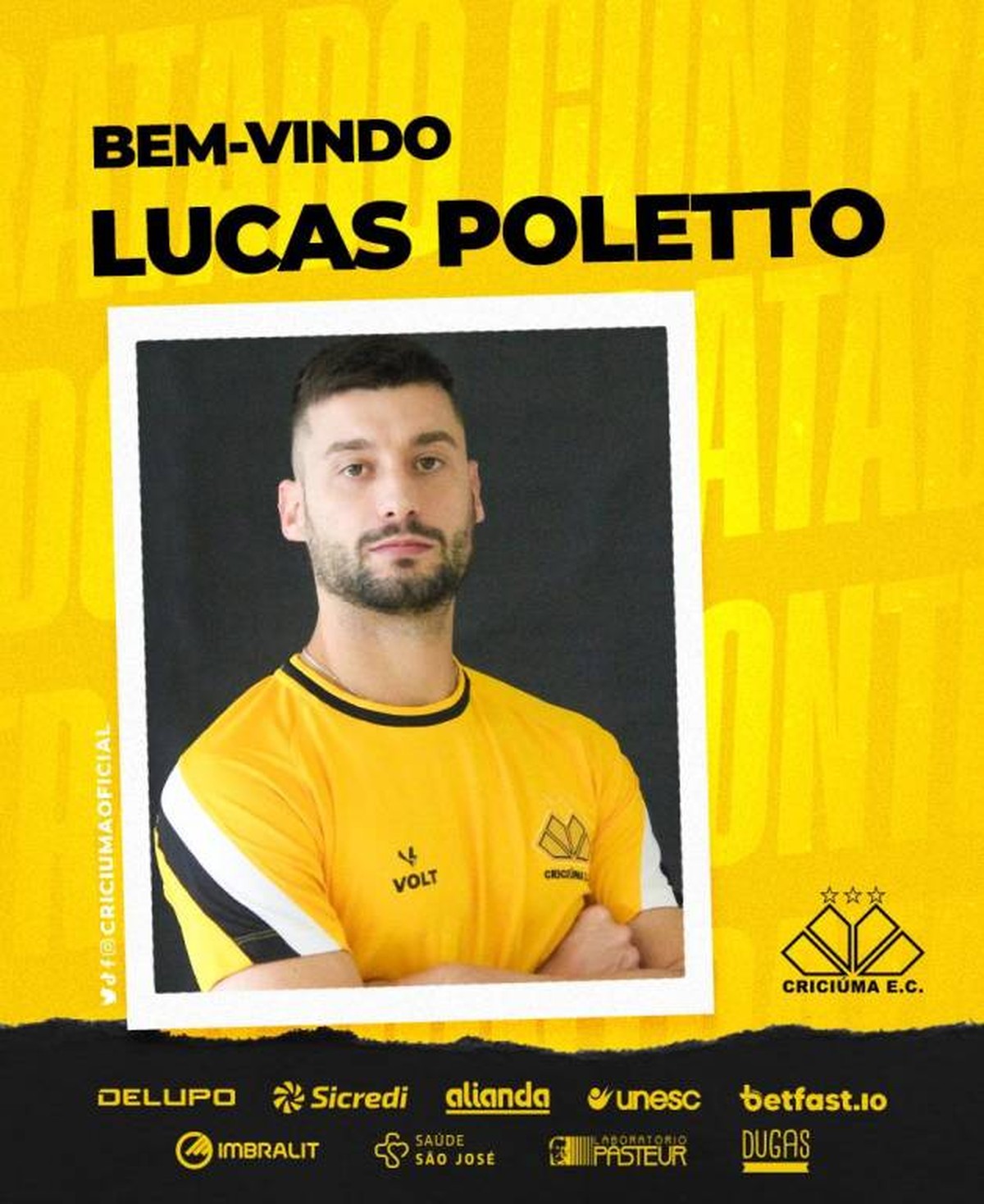 Criciúma anuncia contratação de Lucas Poletto, atacante com passagem ...